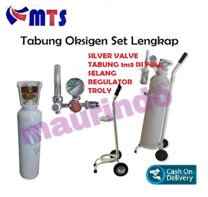 Promo Tabung Oksigen 1 M3 Komplit Troly Dan Regulator Set Lengkap Diskon 81% Di Seller Mauritz ...
