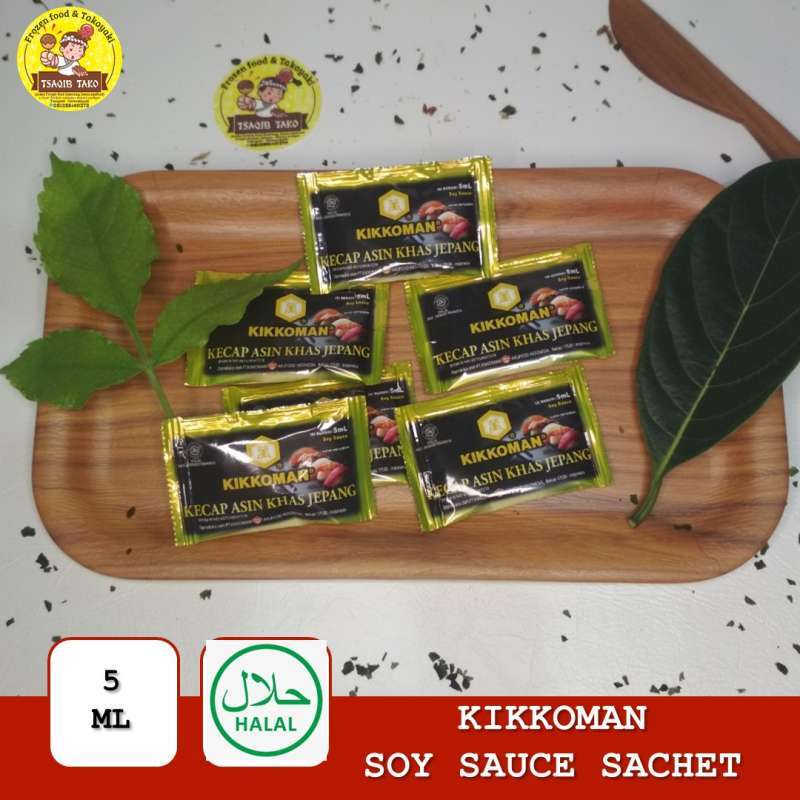 Promo Kikkoman Halal Soy Sauce [Sachet / 5 mL/ 100 pcs] Diskon 8% di ...