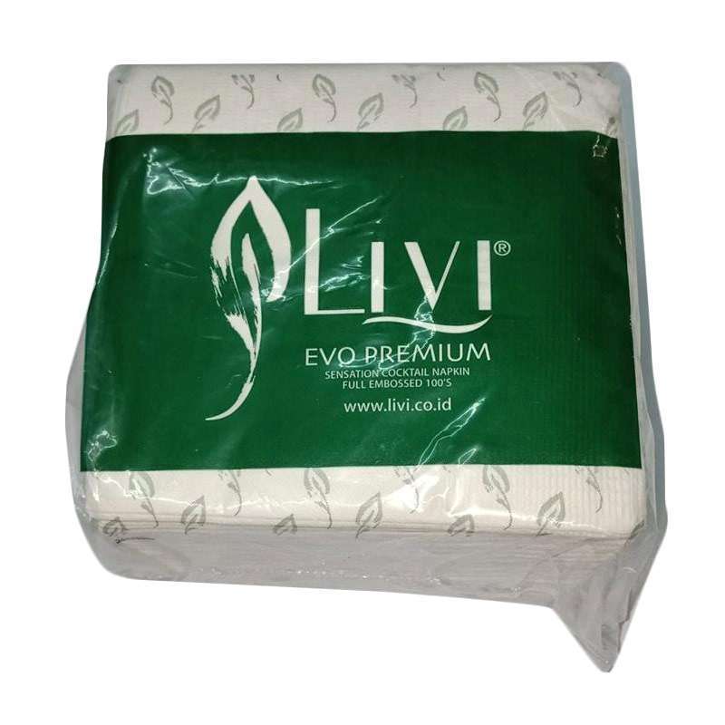 Promo Livi Evo Sensation Premium Napkin Cocktail Tissue [100 Sheets ...