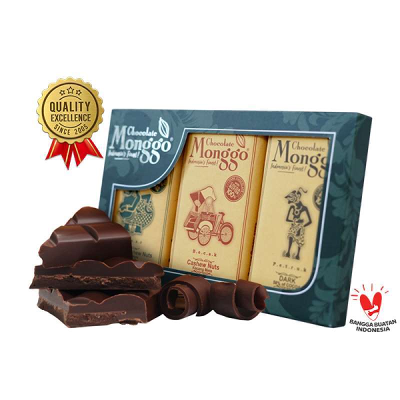 Promo Chocolate Monggo Souvenir Of Java 3 X Cokelat [tablet/ 100 G ...