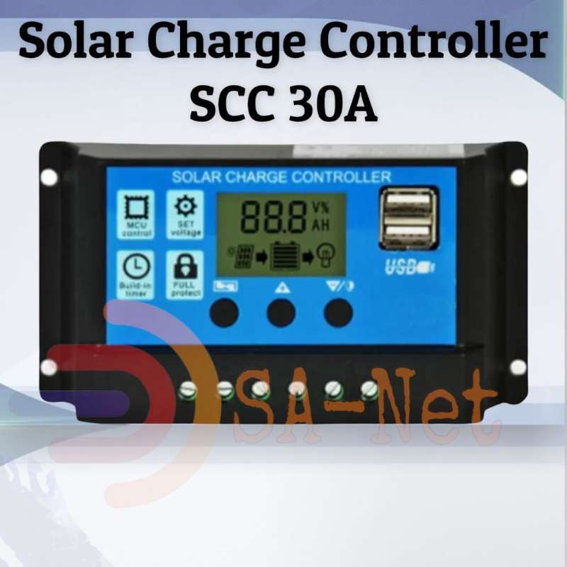 Jual Solar Charge Controller PWM Panel Tenaga Surya SCC 30A / 12V - 24V ...