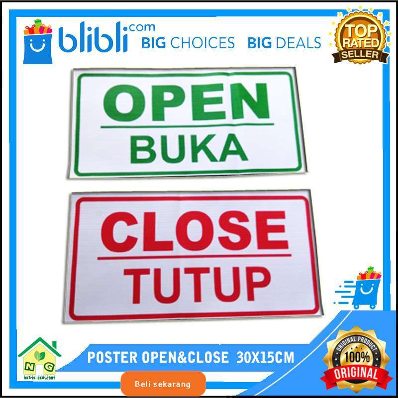 Promo Nasya Gaulcomp Poster Informasi Tulisan Open Buka Close Tutup ...