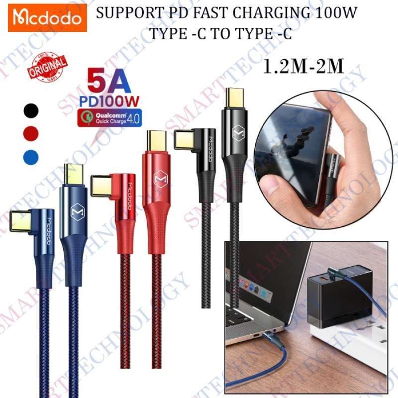 Jual MCDODO CABLE GAMING 90 DEGREE PD TYPE C TO TYPE C FAST CHARGING ...