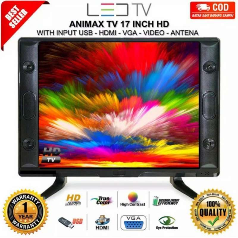 Jual Tv Murah 17 Inch Led Animax USB Movie VGA Hdmi Monitor AV 17 Inch ...