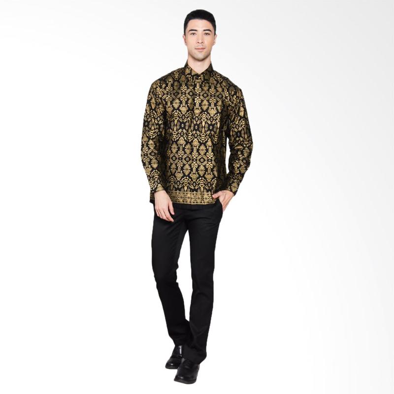 Jual Adiwangsa Batik Modern Slim Fit Kemeja Pria - Gold [035] - S Gold ...