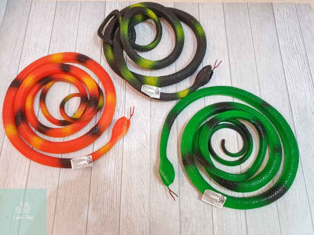Jual Mainan Anak Binatang Ular Karet - Animal Snake Figure di Seller ...