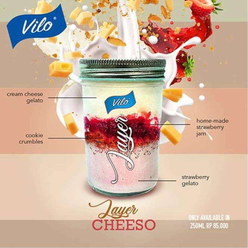 Jual Vilo Gelato Es Krim [250 Ml/ Small Size] - Layer Cheeso Di Seller ...