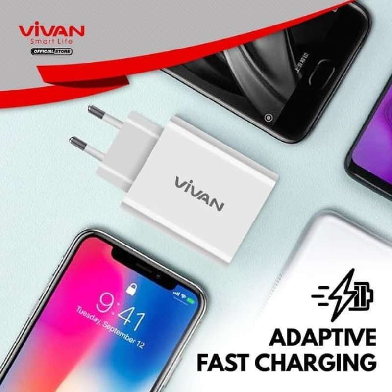 Promo VIVAN DT01 Adaptor Charger Power Delivery 30W - 5A Tyoe C and USB ...