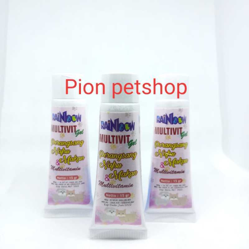 Jual Rainbow Multivit Gel - Penambah Nafsu Makan Ajing dan Kucing 15 gr ...
