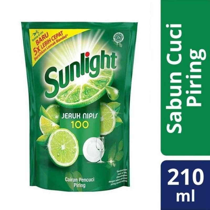 Promo SUNLIGHT Jeruk Nipis Sabun Cuci Piring [210 mL] Diskon 14% di ...