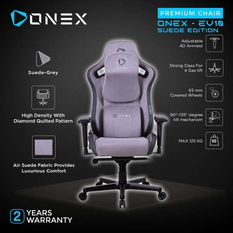 Promo ONEX EV10 Evolution Suede Edition Kursi Gaming Chair - Grey ...