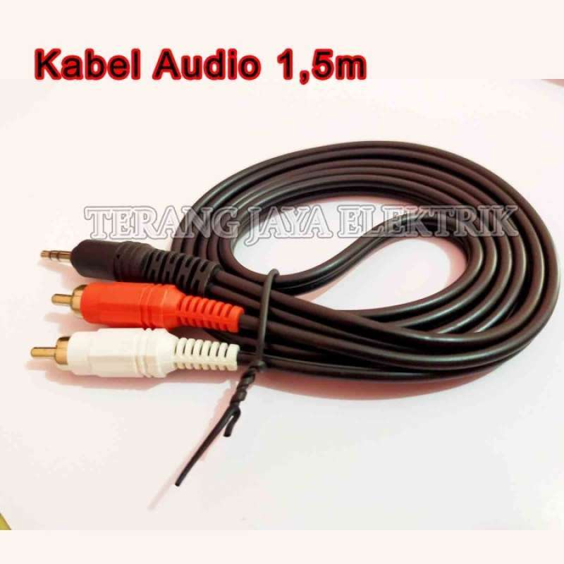 Jual Kabel 2 Rca To Mini Stereo Suoer Audio 3.5mm Jack 1.5meter Di ...
