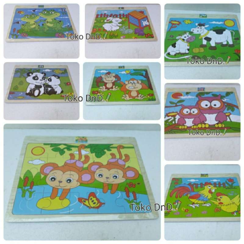 Jual Mainan Edukatif - Edukasi Anak - Puzzle Satuan Bergambar Sapi Ayam ...