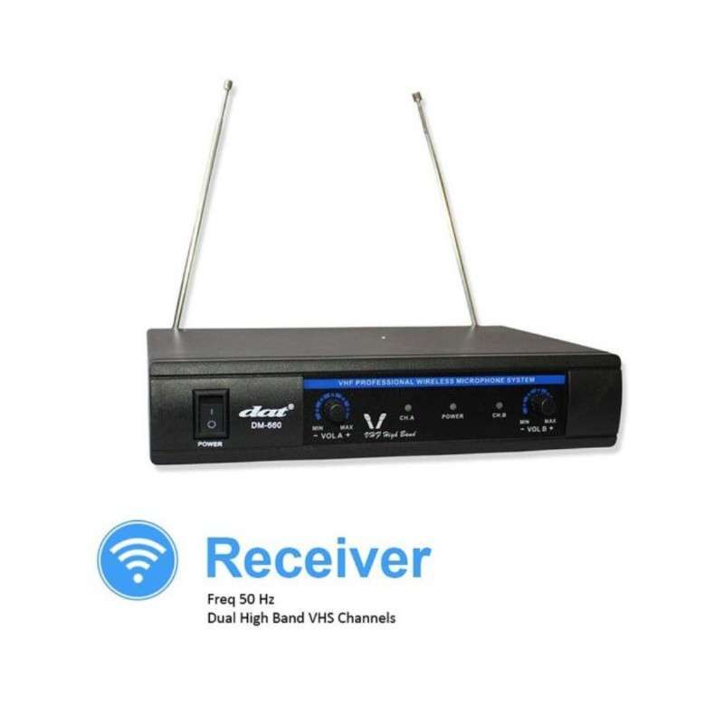 Jual Mic Wireless DAT DM 660 dual channels VHS di Seller Quilla_elc ...