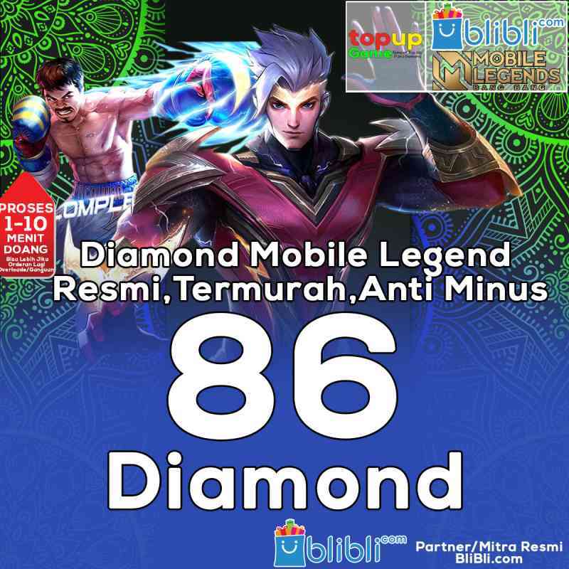 Promo Mobile Legends - 86 Diamond Diskon 16% di Seller TopUpGame - Kota ...