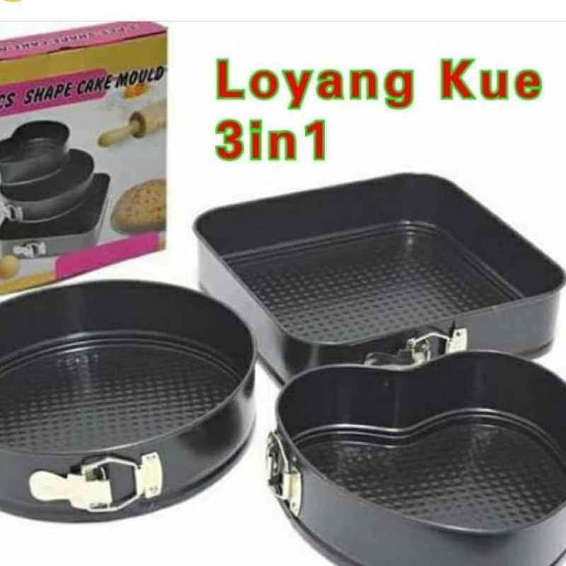 Jual Loyang Kue Bongkar Pasang Set 3 pcs - SHAPE CAKE MOULD di Seller ...