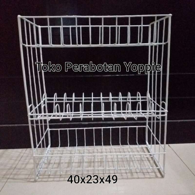 Jual Rak piring susun 3 - rak piring kawat - rak kitchen set - rak ...