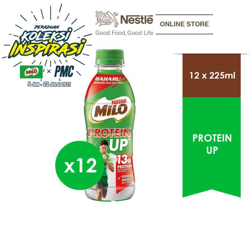 Jual Nestle MILO® ProteinUp Chocolate Malt 225ml x12 bottles, ExpDate ...