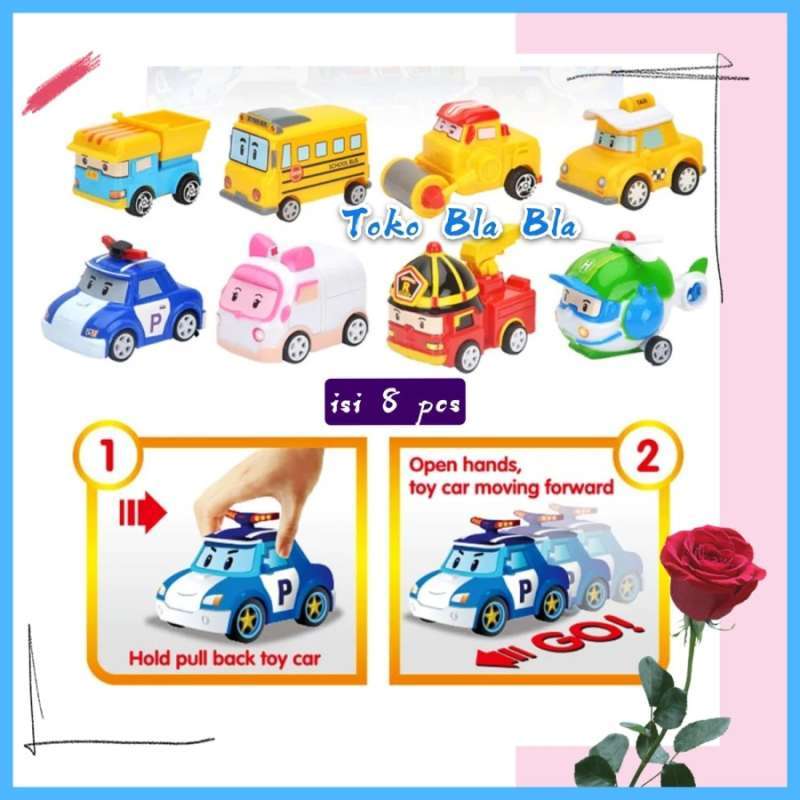 Jual Mainan Robocar Poli Set 8 Mobil Pullback di Seller TOKO BLA BLA ...
