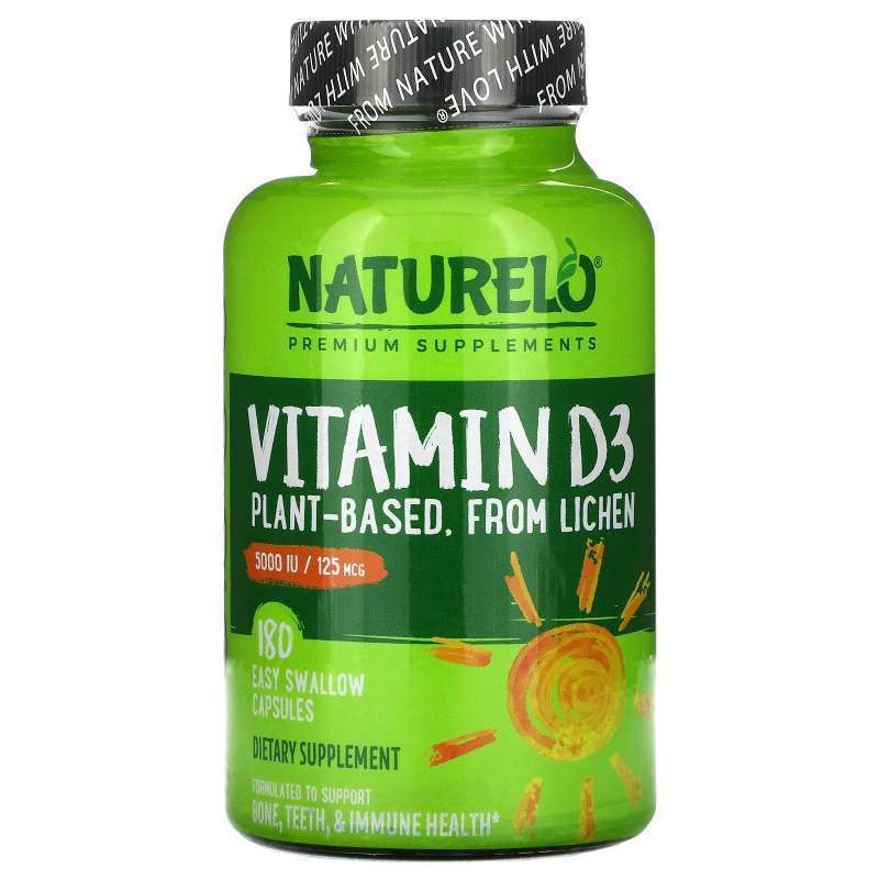 Promo NATURELO - Plant-Based Vitamin D – 180 capsules Diskon 7% di ...