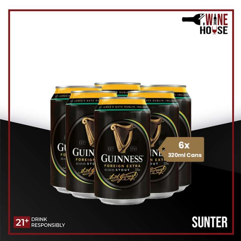 Jual Guinness Stout Beer (320ml X 6pcs) Di Seller Wine House Sunter ...