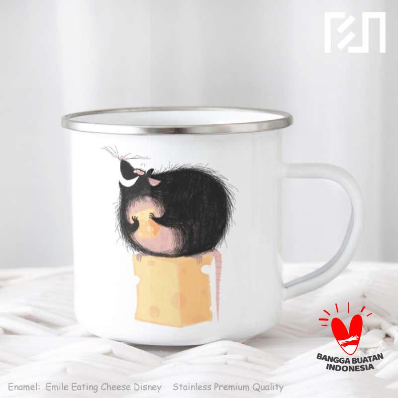 Promo Cangkir Enamel Design Emile Eating Cheese Disney Diskon 8% Di ...