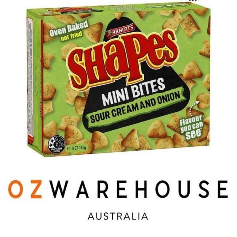 Jual Arnott's Shapes Mini Bites Sour Cream & Onion Crackers 140g di ...