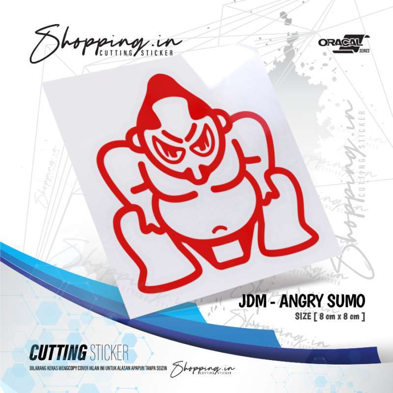 Jual Sticker Jdm Angry Sumo | Cutting Stiker Jdm Angry Sumo | Angry ...