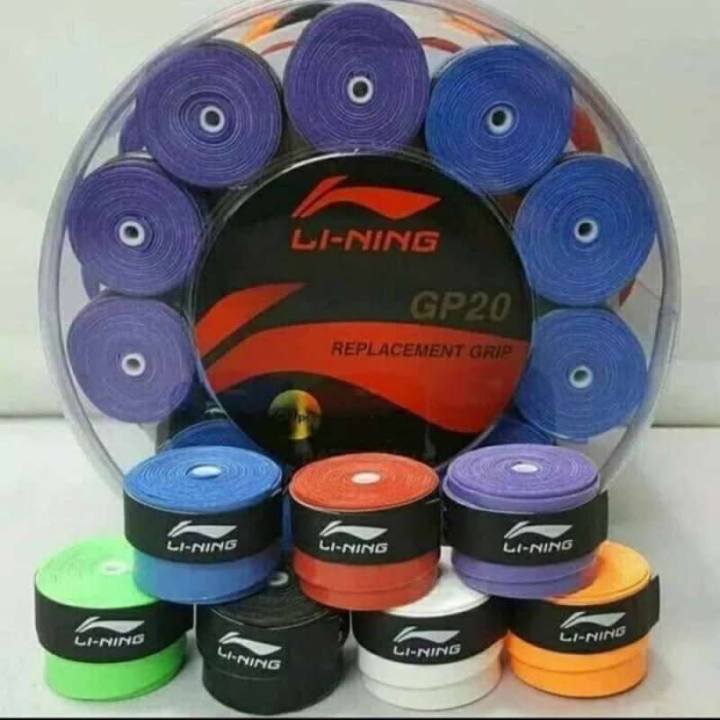 Jual GRIP BADMINTON LINING BULAT TIPIS GP 20 GP20 ORIGINAL HARGA 1BOX ...