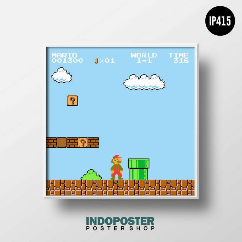 Jual Poster Super Mario Bros World 1 30x30cm di Seller INDOPOSTER ...