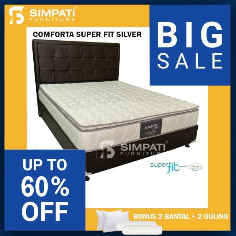 Promo Comforta Super Fit Silver Komplit Set Springbed Diskon 50% di ...