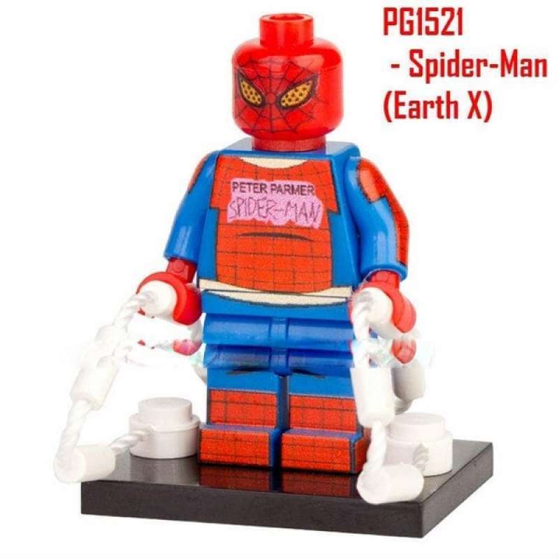 Jual Spider-man Earth X Pg1521 Marvel Iron Man Minifigure Brick Pg8123 ...