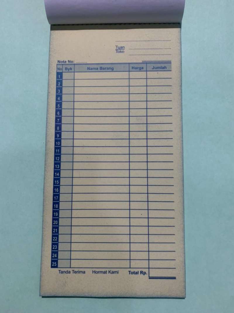 Jual NOTA 2 PLY, NOTA NCR, UKURAN LEBIH PANJANG DAN KOLOM LEBIH BANYAK ...