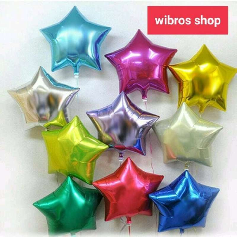 Jual Balon Foil Bintang / Star Super Mini (10cm) minimal pembelian 3 ...