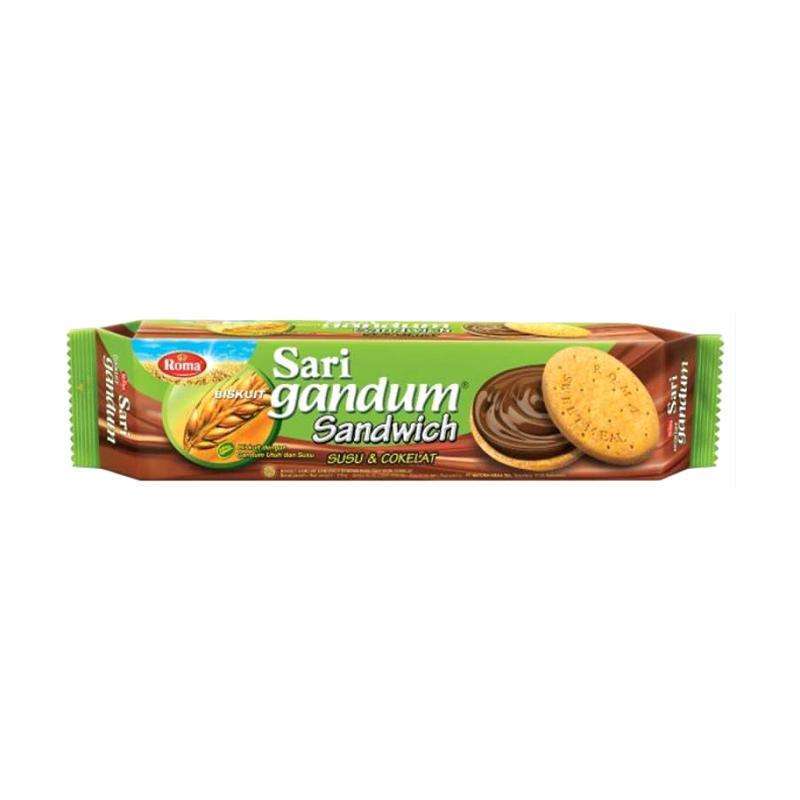 Jual Roma Sari Gandum Coklat-Roma Sari Gandum Sandwich Coklat [115GR ...