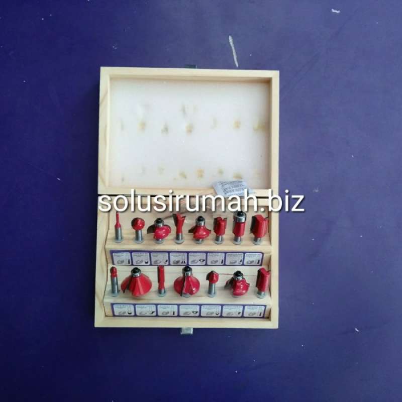 Jual MATA ROUTER SET 15BJ - 1/4 INCH MATA PROFIL +BOX BIT cove round di ...
