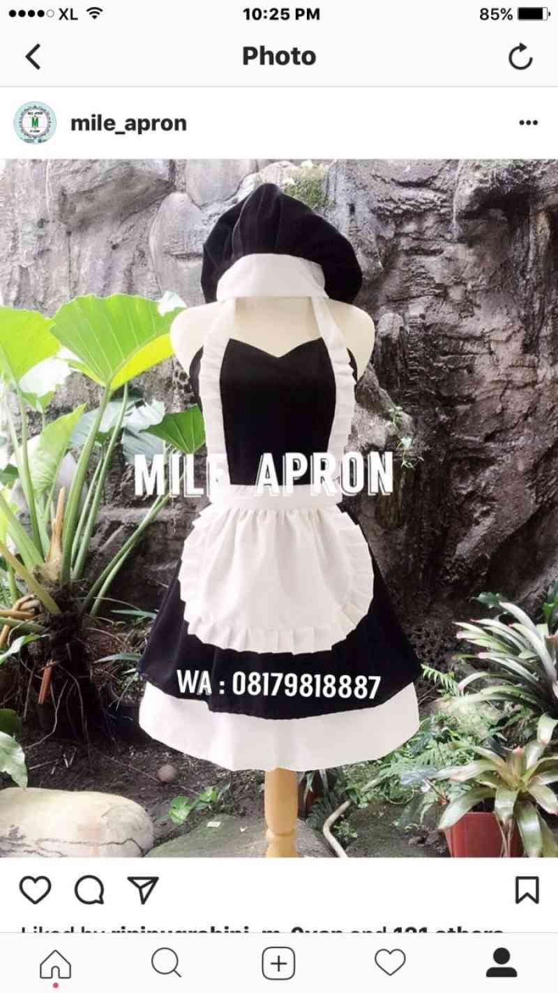 Jual French maid apron hitam putih - celemek - kostum di Seller ...