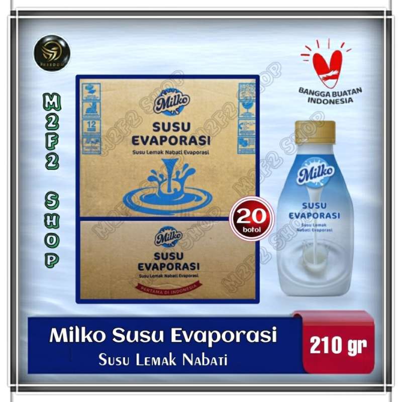 Jual Susu Evaporasi Milko Botol Plastik Pet - 210 Gr (kemasan Karton ...