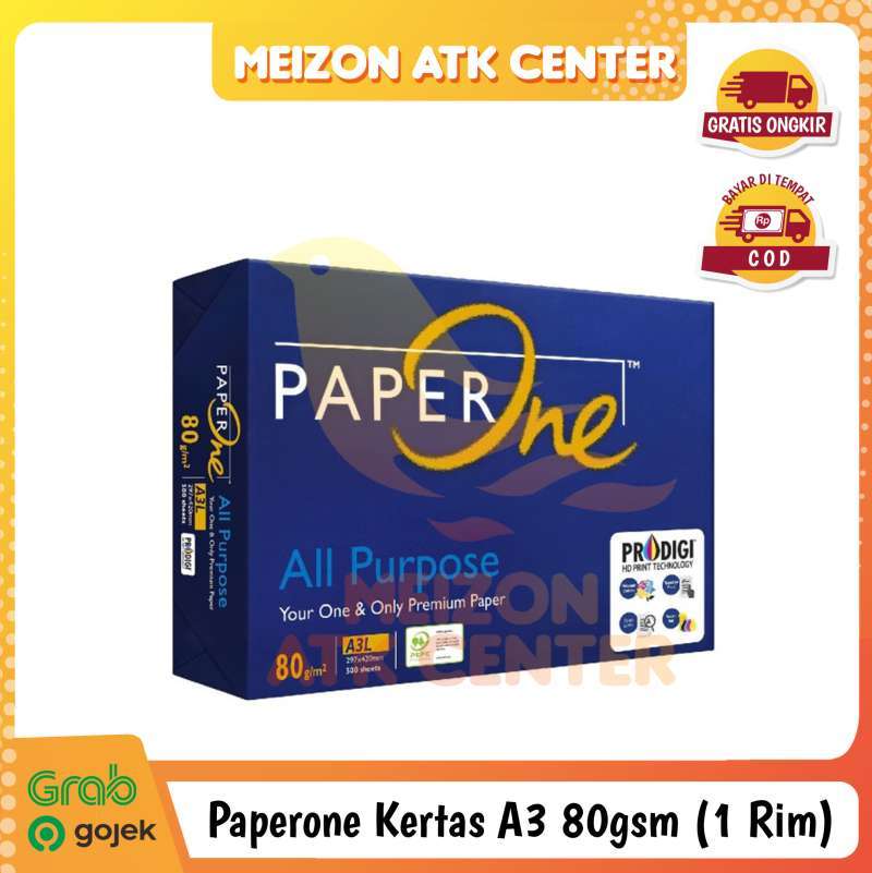 Jual PAPERONE KERTAS HVS A3 80GSM KERTAS FOTOCOPY PAPER A3 80 GSM [1 ...