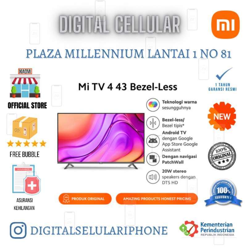 Jual Xiaomi Mi Tv 4 Bezel-less Smart Tv [43 Inch/ Android] Di Seller ...
