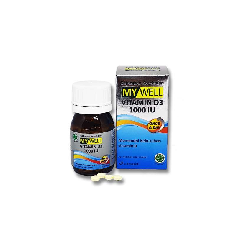 Promo Mywell Vitamin D3 1000IU @20 Tablet - Suplemen Kesehatan Imun ...