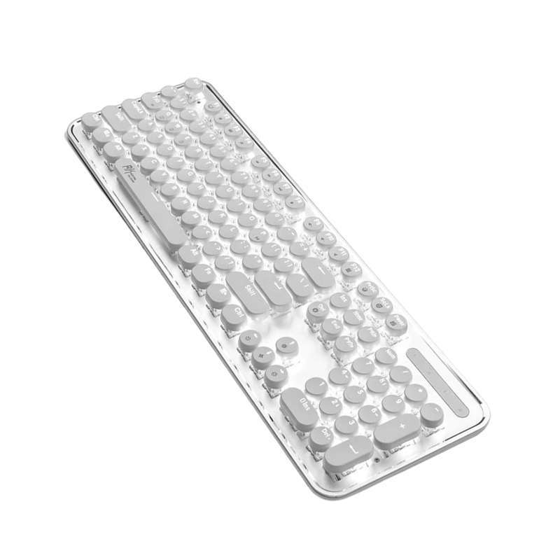 Jual Stylish Vintage Bluetooth 2.4Ghz Type-C 104 Key Mechanical ...