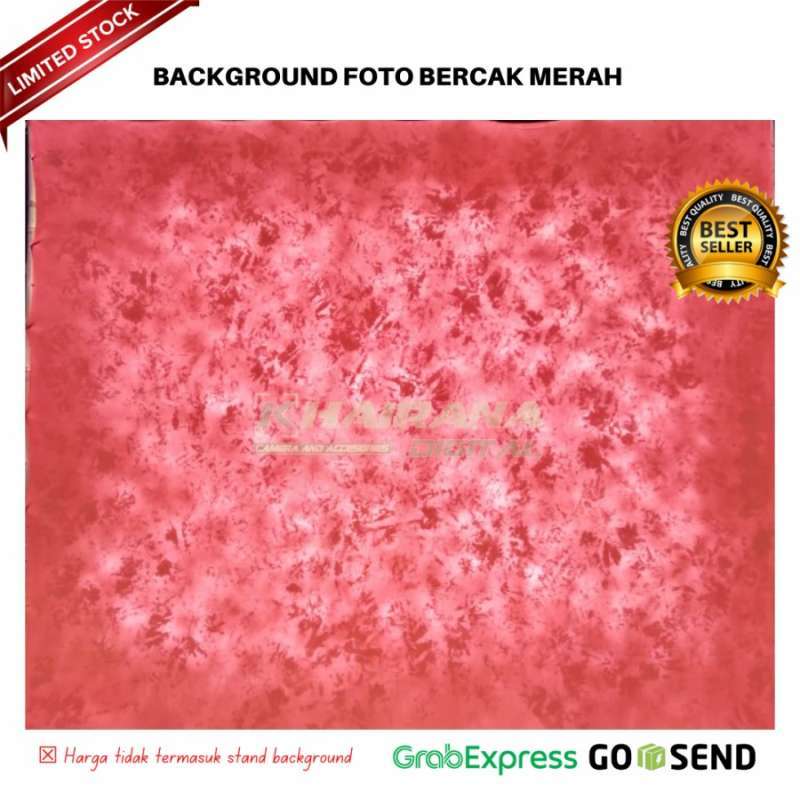 Jual Kain Background Backdrop Studio latar Foto abstrak bercak Merah 3m ...