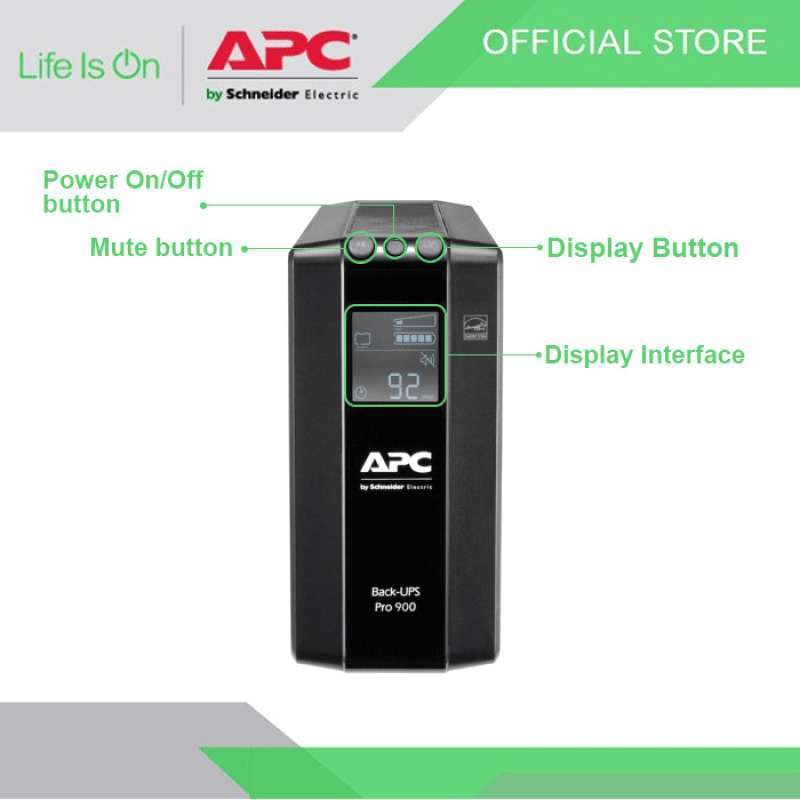 Jual Ups Apc Back Ups Pro Br 900va, 6 Outlets, Avr, Lcd Interface ...