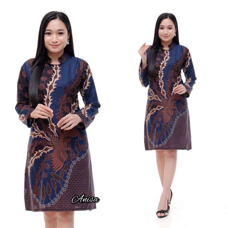 Jual Baju Couple Batik Seragam Kantor - Atasan Batik Cewek - Kemeja ...