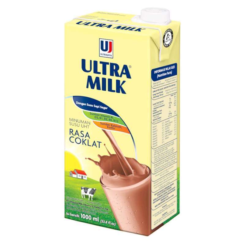 Jual Ultra Milk Rasa Coklat Susu UHT 1000 ML / 1 Liter di Seller KCN ...