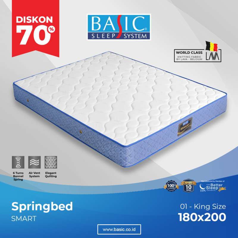 Jual Kasur Spring Bed Basic Smart uk 180x200 di Seller Basic Springbed ...