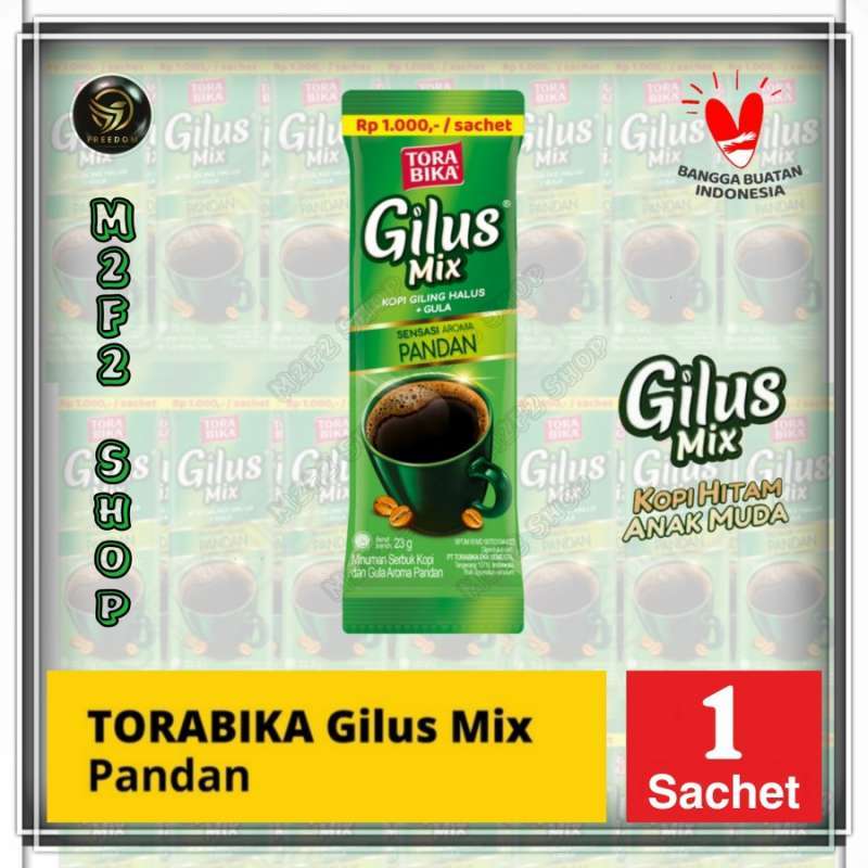 Jual Kopi Hitam Torabika Gilus Mix Rasa Pandan - 23 gr (Kemasan Satuan ...