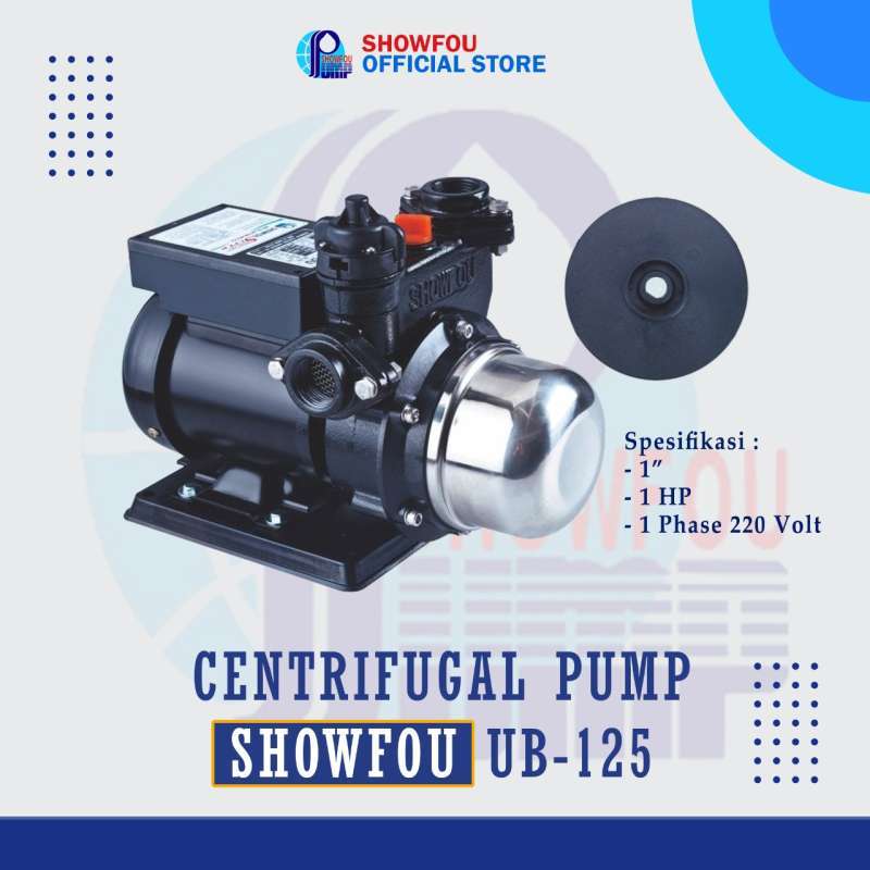 Jual SHOWFOU CENTRIFUGAL PUMP UB-125, 1 HP, 1 Phase 750 Watt 1 Inch di ...