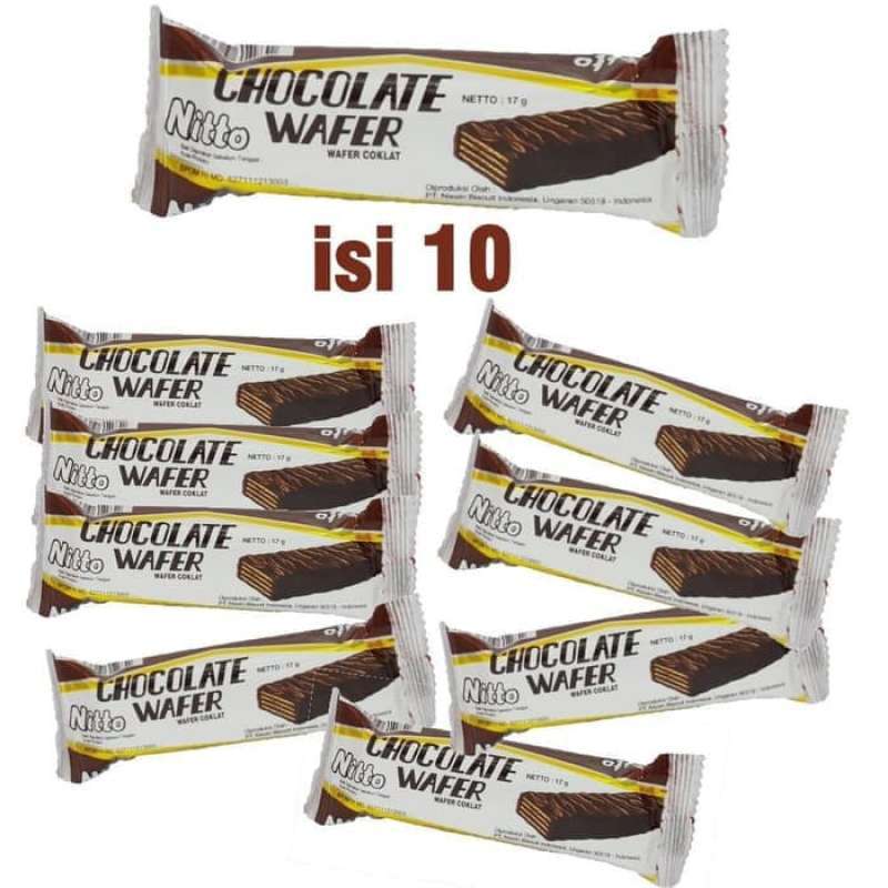 Jual Cemilan / Wafer / Nitto Wafer Choco Stick 17gr / isi 10pcs di ...